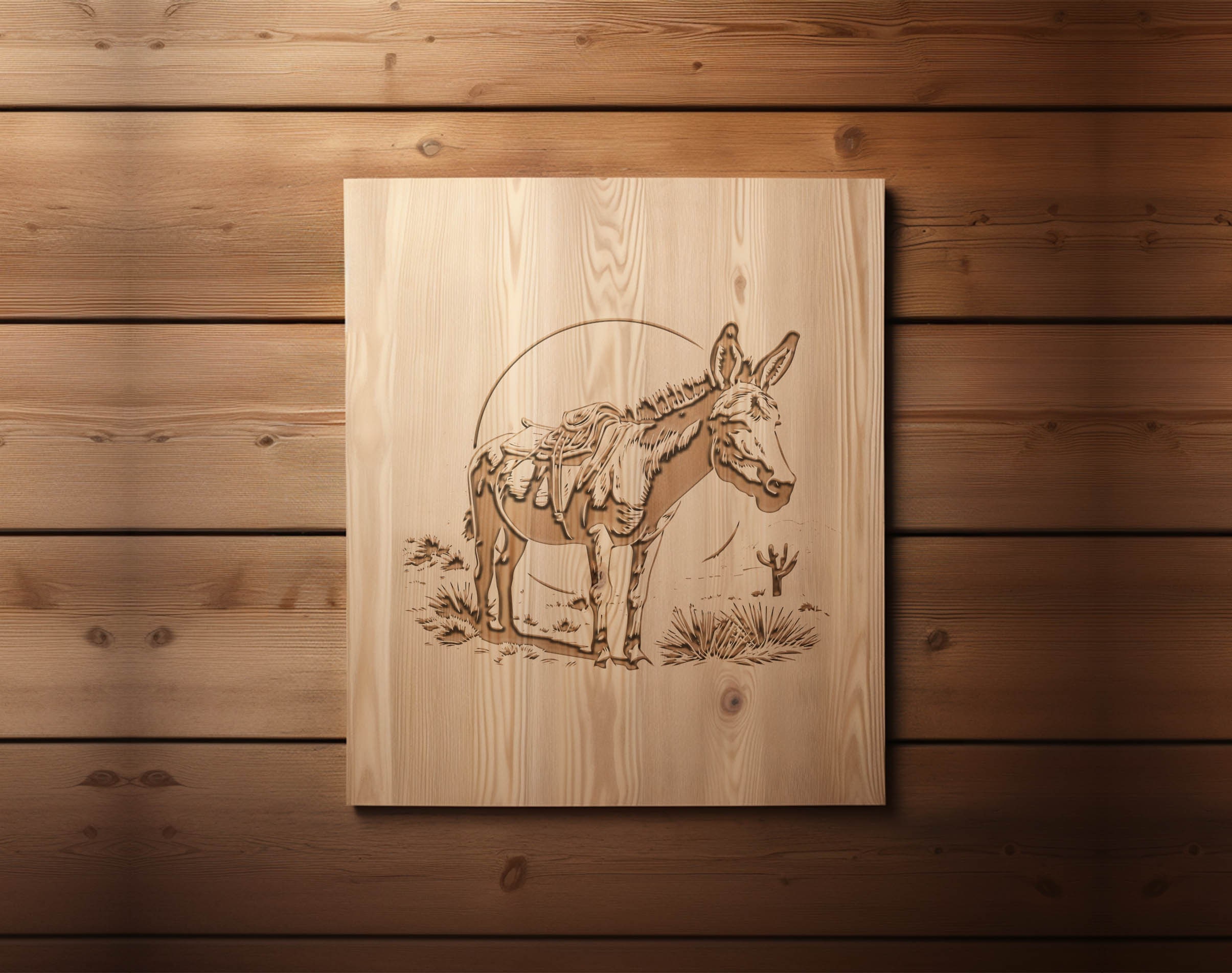 Pack Mule SVG Bundle | Donkey With Saddle Clipart for Western Crafts ...
