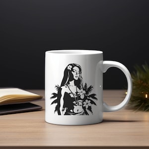 Native Hawaiian Polynesian Woman Pacific Islander Hula Culture Lei Svg ...