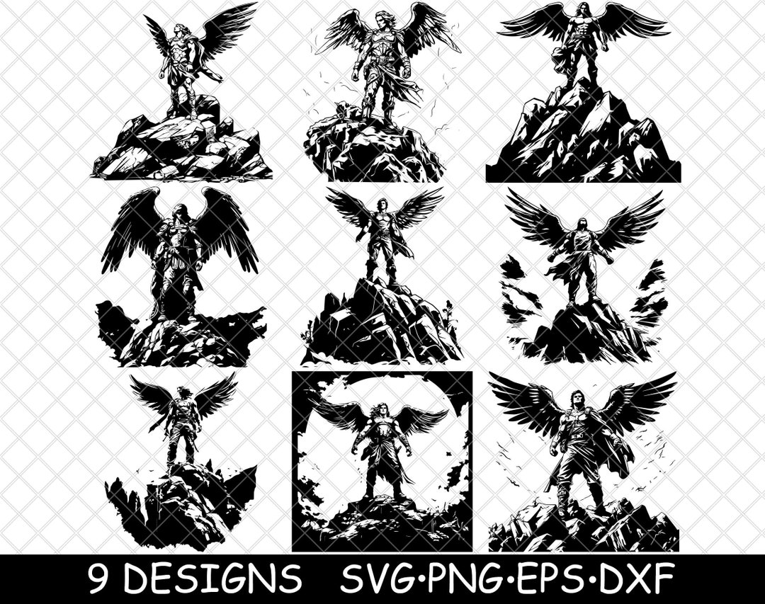 Angel Archangel Michael Saint Warrior Armor Heaven Seraph Divine Svg ...