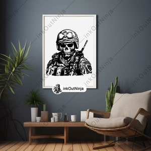 Skeleton Army US Soldier Skull Pilot Troops Operative Swat Corpse Svg ...