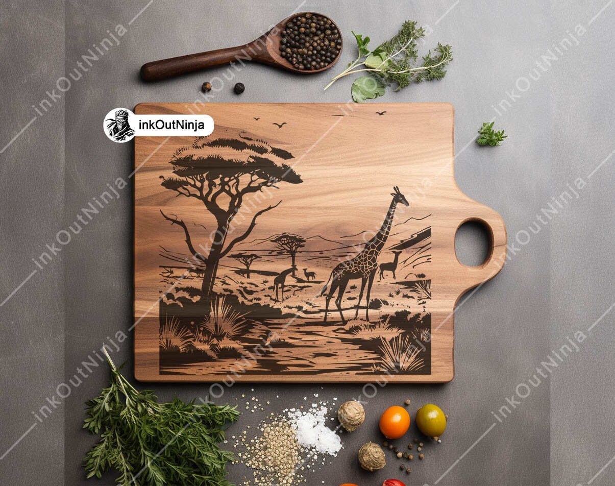 Safari Landscape Bundle African Savanna Acacia Plains Wildlife Scenery ...