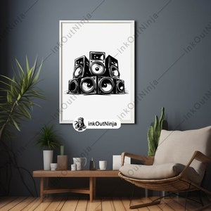 Loudspeaker Sound System Audio PA Amplifier Array Setup Output Svg,dxf ...