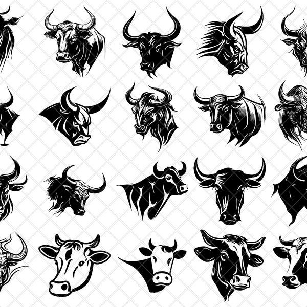 Head With Horns - Etsy