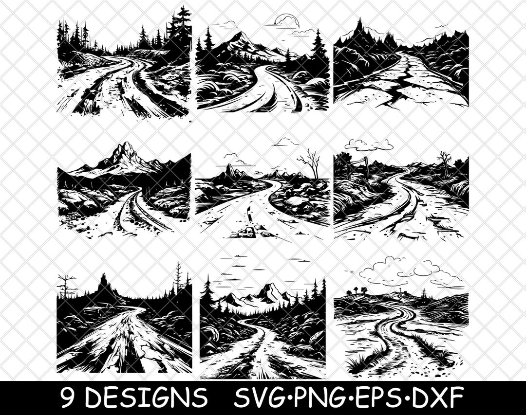 Unpaved Rough Road Dirt Route Country Lane off Track Rural Terrain Svg ...