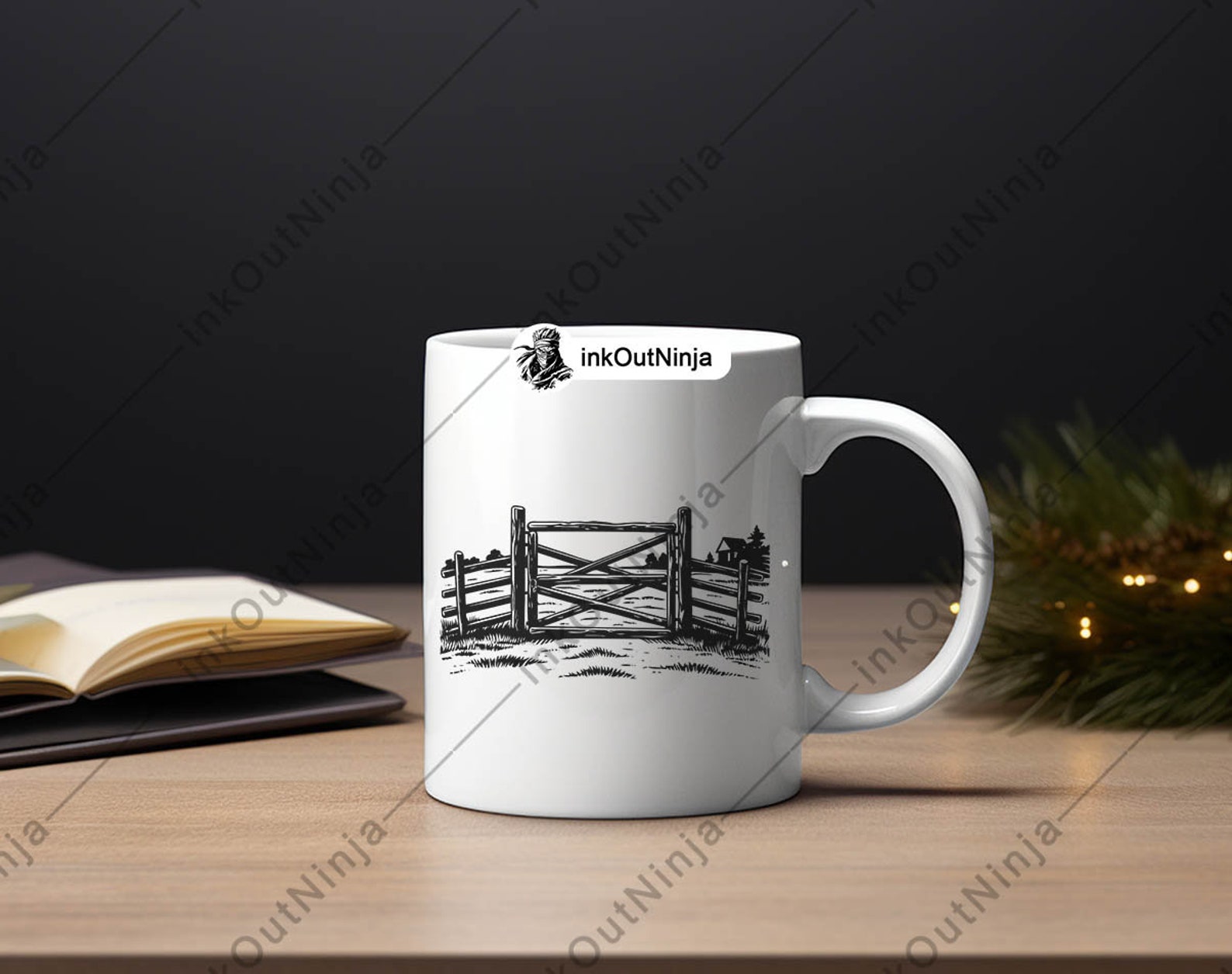 Farm Gate SVG Rustic Fence Clipart Wooden Ranch Entrance Vector Country ...
