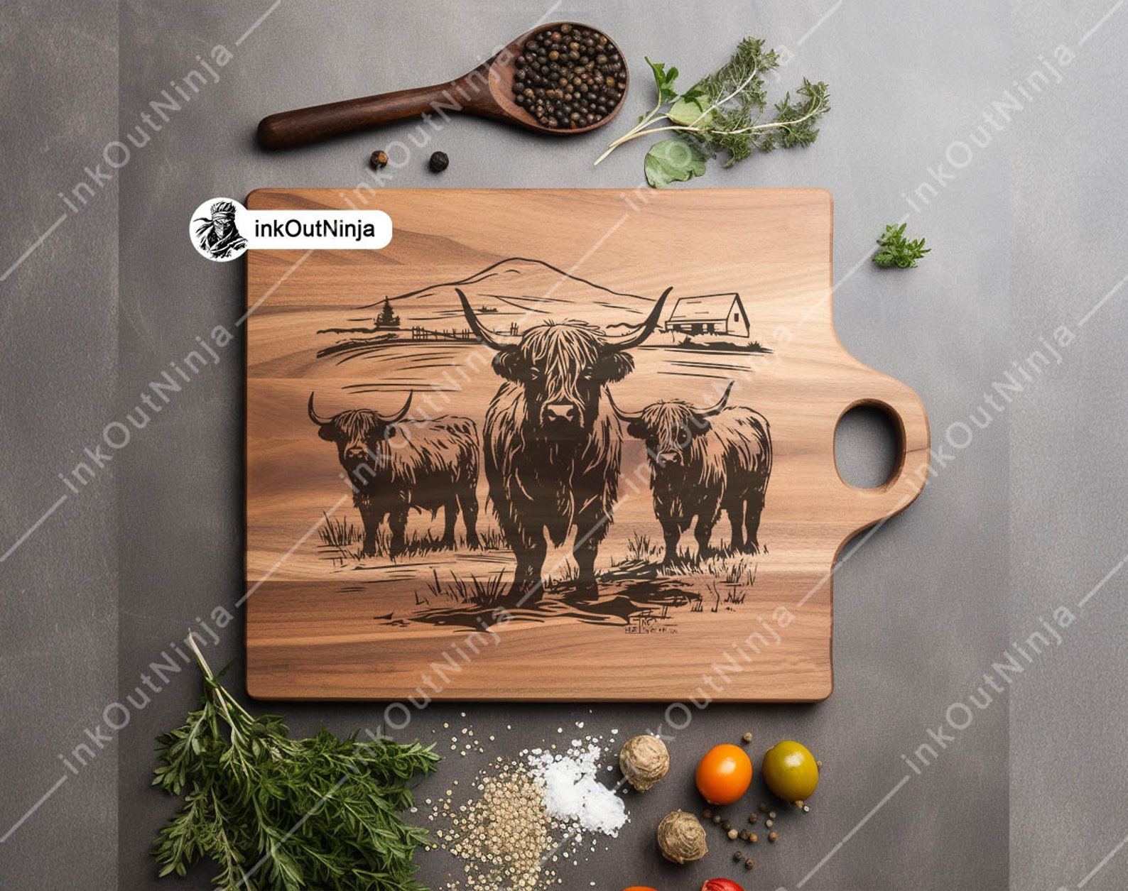 Highland Cow Long-haired Cattle Breed Scottish Beef Dairy Farm Svg,dxf ...