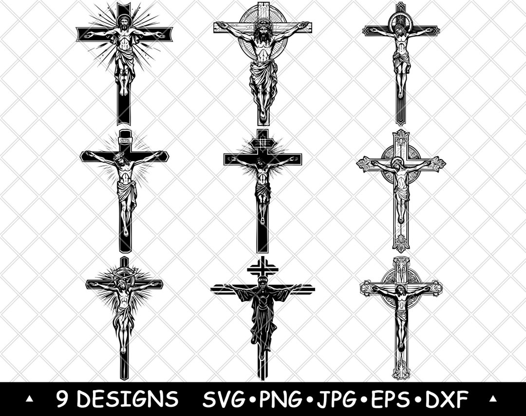 Crucifix Christian Cross Jesus Religious Symbol Catholic Church Svg,dxf ...