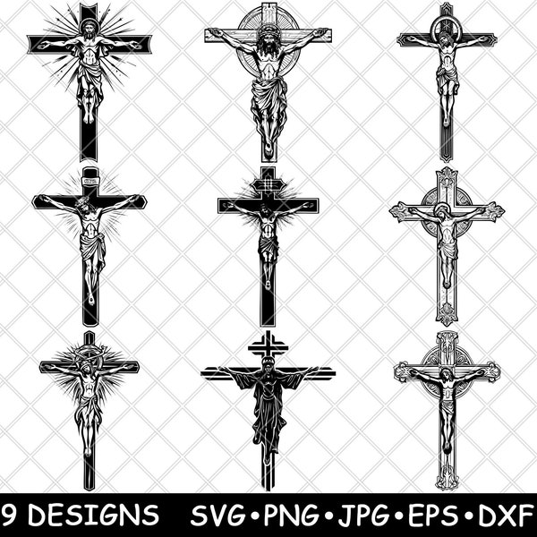 Crucifix Laser Svg - Etsy