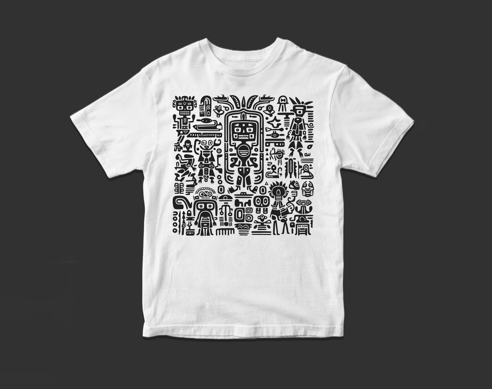 Ancient Tribal Glyph Clipart Bundle Aztec Mayan Inspired SVG PNG Black ...