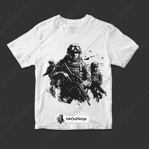 Tactical Soldier SVG Military Operator Clipart Army Combat Vector Art ...