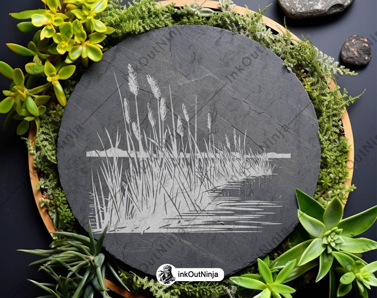 Cattail Reed Schilf Wild Grass Swamp Marsh Typha Wetland Sedge Svg,dxf ...