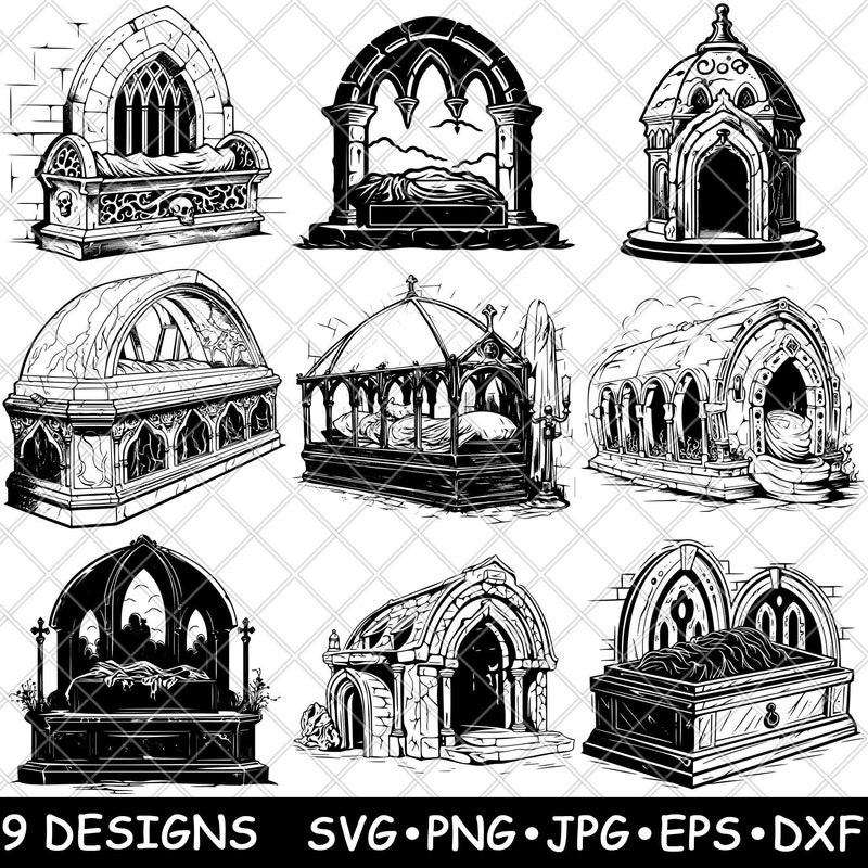 Grave Monument Svg - Etsy