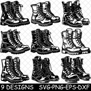 Military Combat Boots Tactical Footwear Field Steel Toe Png,svg,eps ...