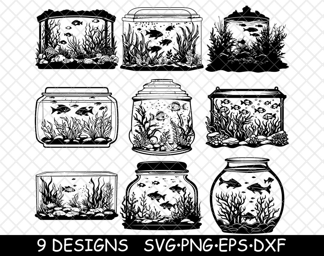 Fish Tank Aquarium Marine Jar Tropical Coral Aquascape, Png,svg,eps ...