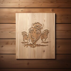 American Bison Buffalo Run Gallop Sprint Charge Herd Wild Mammal Svg ...