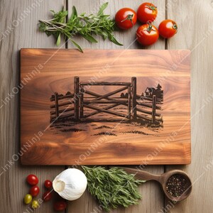 Farm Gate SVG Rustic Fence Clipart Wooden Ranch Entrance Vector Country ...