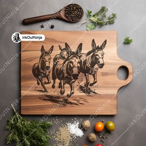 Mule Donkey Esel Burro Mini Cartoon Gallop Run Horse Ranch Animal Svg ...