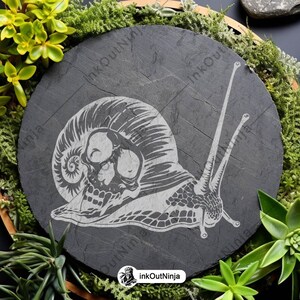 Snail Skull Shell Creepy Crawler Gothic Horror Halloween Laser File SVG ...