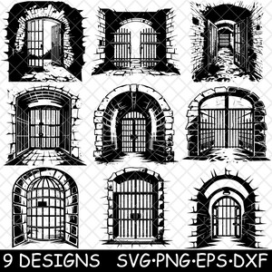 Prison Cell Jail Dungeon Incarcerate Penitentiary Detain Inmate Svg,dxf ...