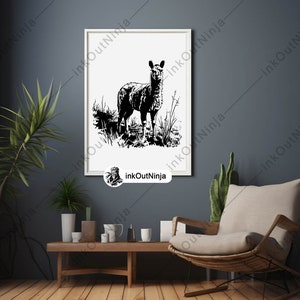 Llama Camelid Peruvian Andes Alpaca Wooly Cria Farm Fluffy Lama Svg,dxf ...