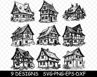 Gothic House SVG / Victorian SVG / Shop Front SVG / Pdf / - Etsy