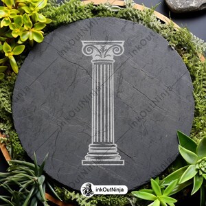 Roman Column Ancient Doric Ionic Pillar Stone Temple Art Laser File SVG ...