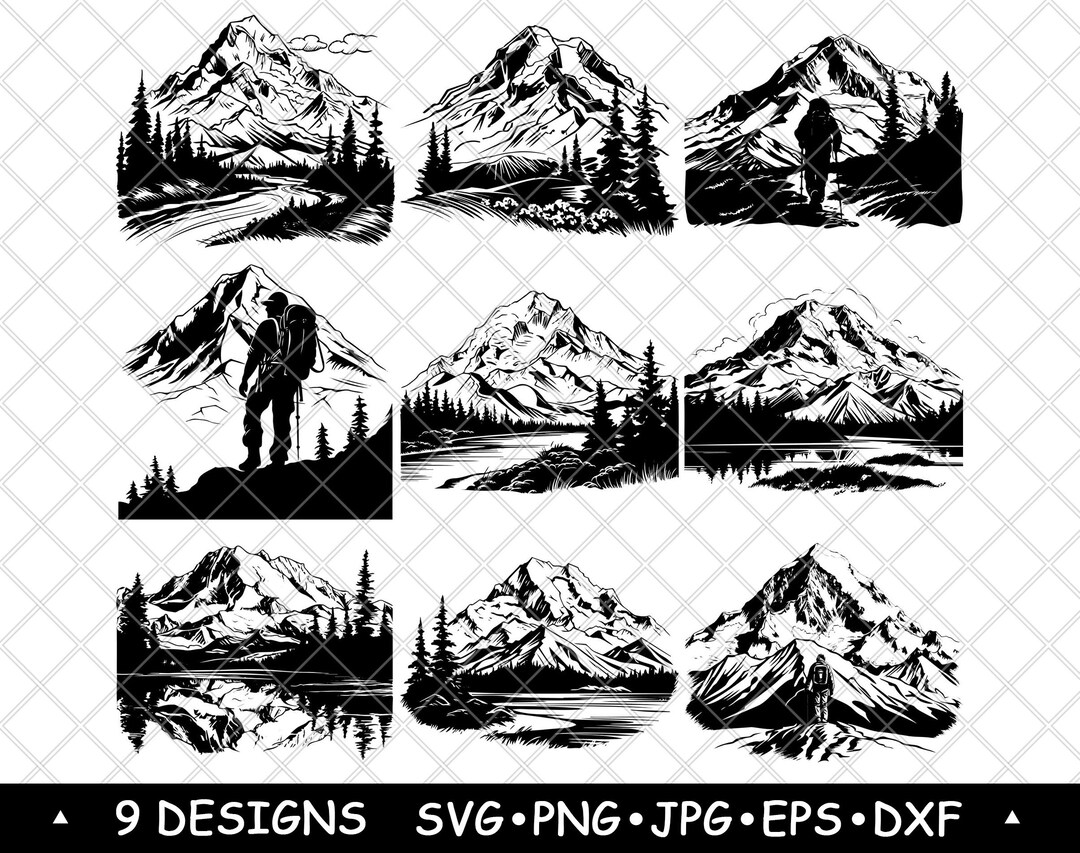 Mount Mckinley Denali Highest Peak Alaska Range Summit Laser File SVG ...