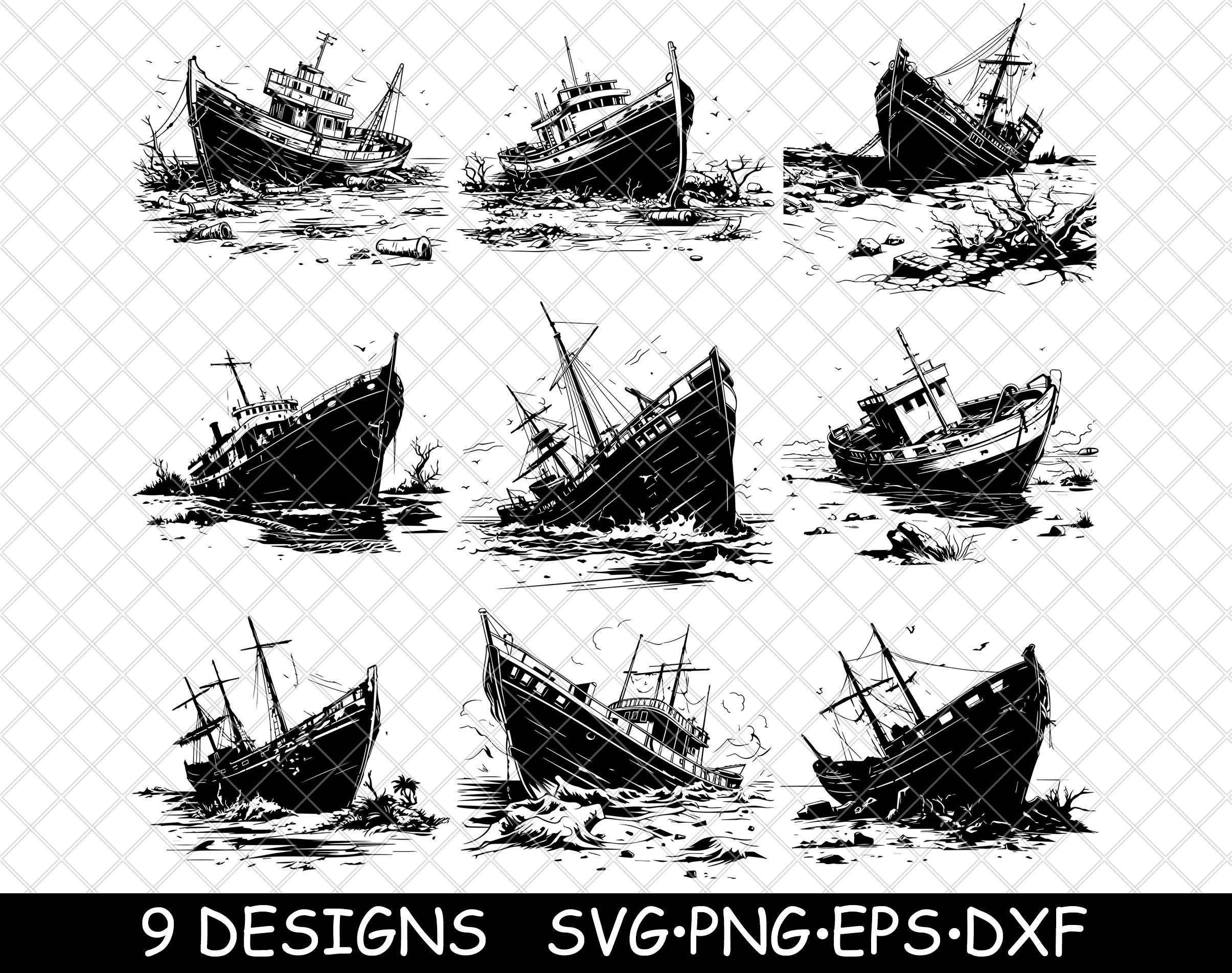 Sunken Ship Clip Art