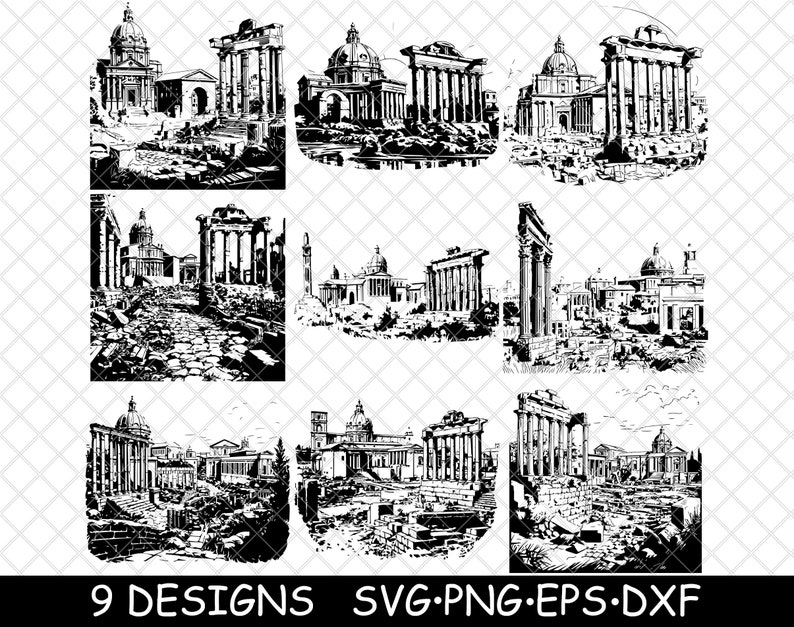 Ancient Roman Forum Ruins Civic Center Remains Rome Complex - Etsy