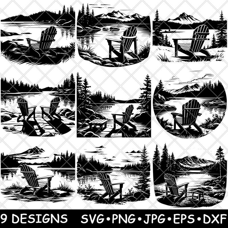 Adirondack Chair Dxf - Etsy