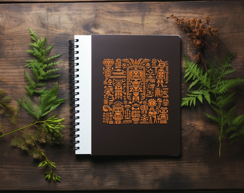 Ancient Tribal Glyph Clipart Bundle Aztec Mayan Inspired SVG PNG Black ...