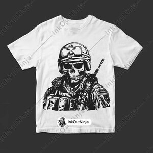 Skeleton Army US Soldier Skull Pilot Troops Operative Swat Corpse Svg ...