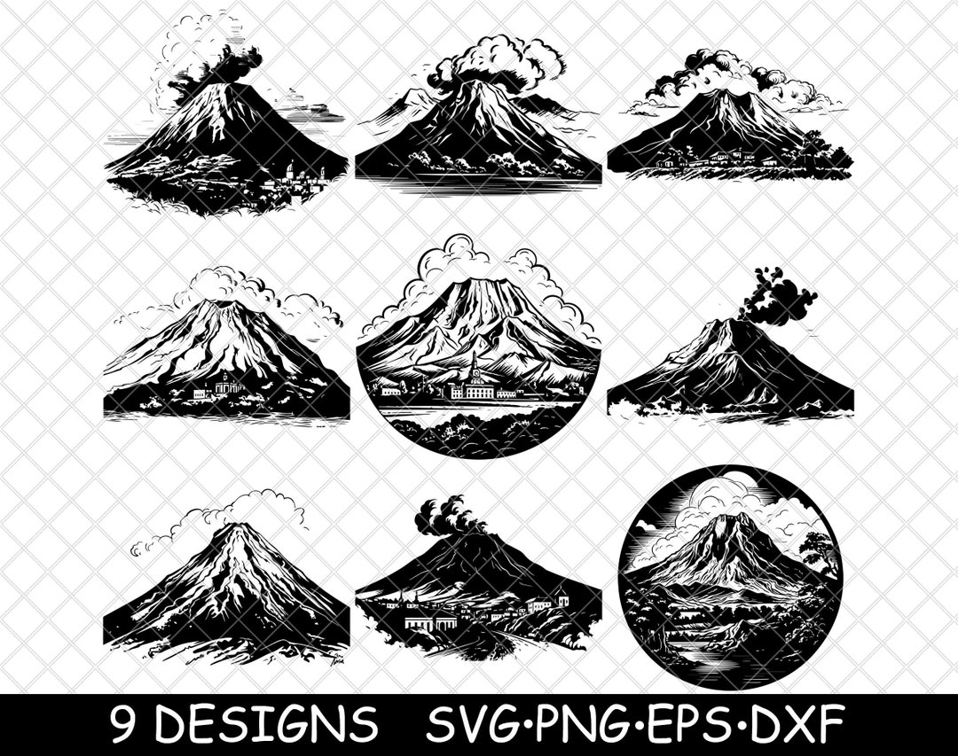 Pompeii Mount Vesuvius Volcano Eruption Rome Italy Svg,dxf,eps,png ...