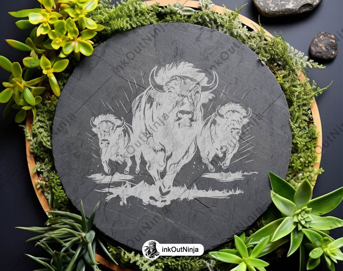 American Bison Buffalo Run Gallop Sprint Charge Herd Wild Mammal Svg ...