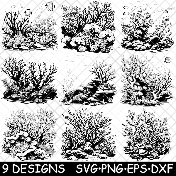 Coral Stencil - Etsy