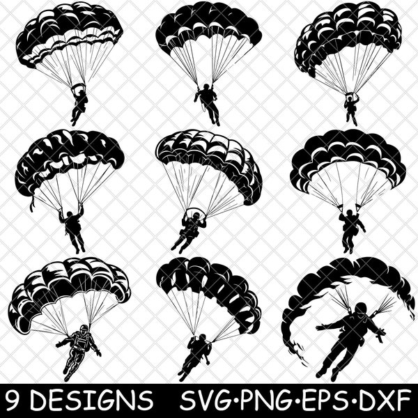 Paratrooper Jumping Decal - Etsy