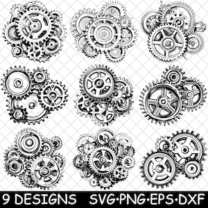 Mechanical Gear Cogs Machine System Gearbox Wheel Part Engineering Svg ...