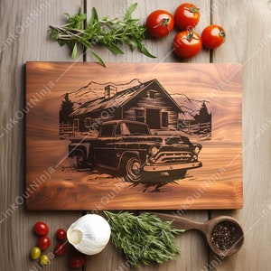 Rustic Barn Farm Ranch Yard Scene Truck Old Rural Vintage Classic Svg ...