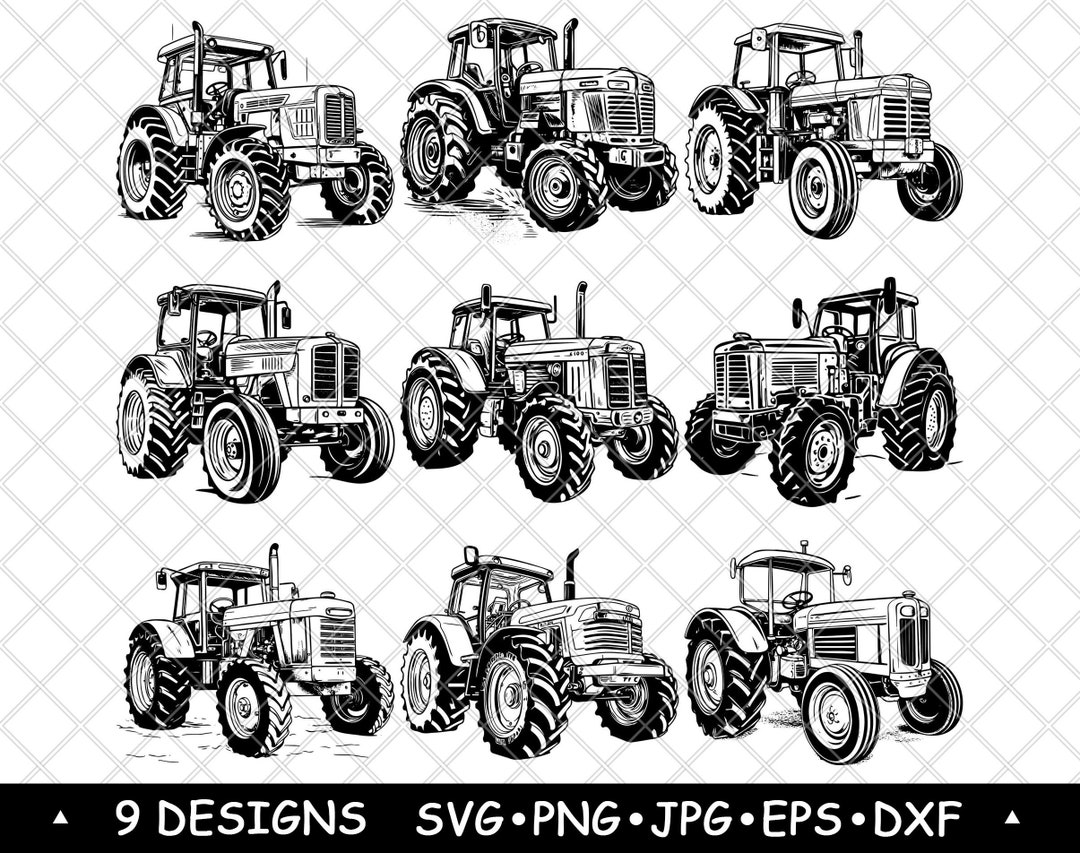 Tractor Agriculture Compact Utility Farm Lawn Machinery Laser File SVG ...
