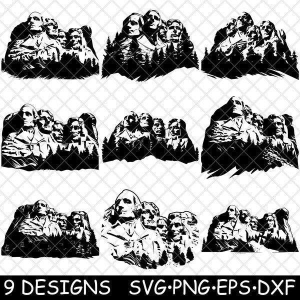 Mount Rushmore Svg - Etsy