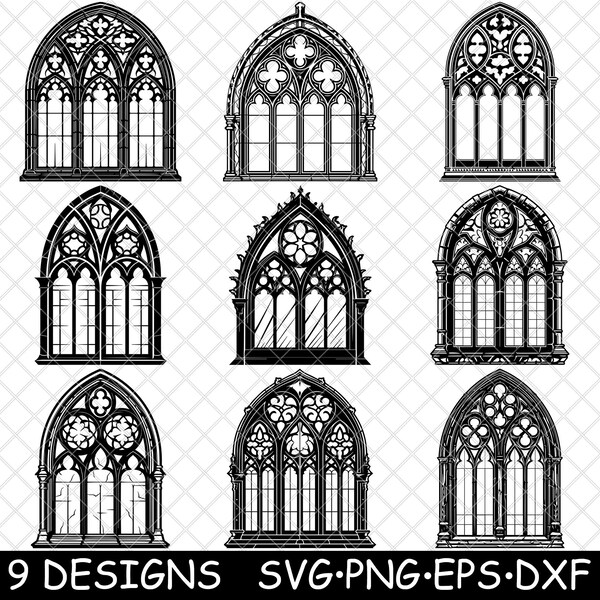 Gothic Window Svg - Etsy