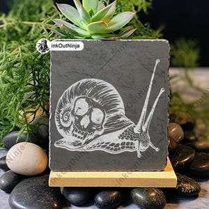 Snail Skull Shell Creepy Crawler Gothic Horror Halloween Laser File SVG ...