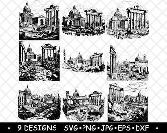 Roman Forum SVG Bundle - Etsy
