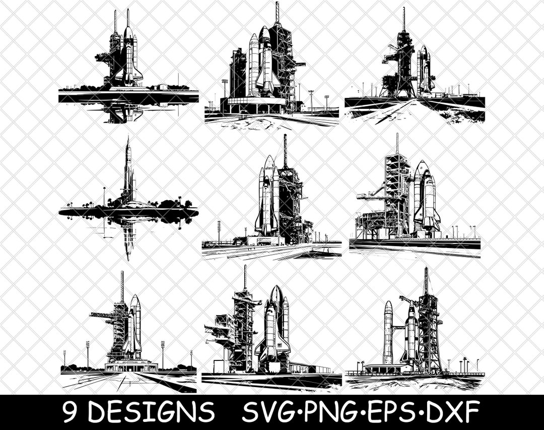 Kennedy Space Center Nasa Rocket Launch Field Scene Board Coaster Black ...