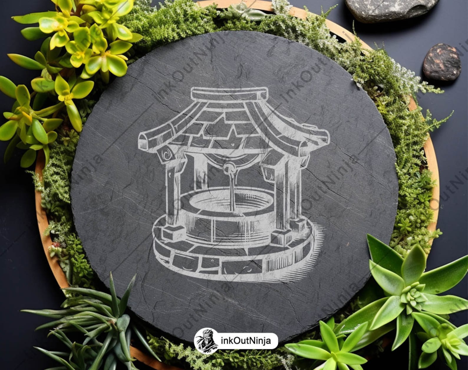 Wishing Well SVG Bundle Rustic Garden Clipart Vintage Vector Art ...
