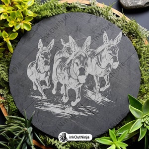 Mule Donkey Esel Burro Mini Cartoon Gallop Run Horse Ranch Animal Svg ...