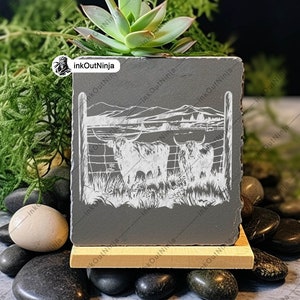 Highland Cattle Cow Farm Rustic Barn Ranch Fence Heifer Longhaired Svg ...