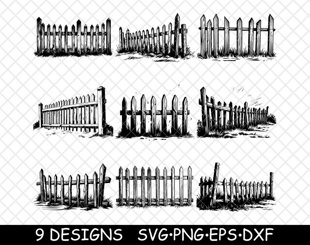 Rustic Farm Fence Old Plank Ranch Pastoral Gate Country Laser File SVG ...