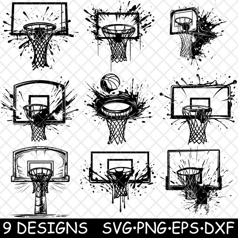 Basketball Net Svg - Etsy
