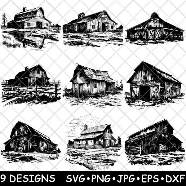 Barn Silhouette - Etsy